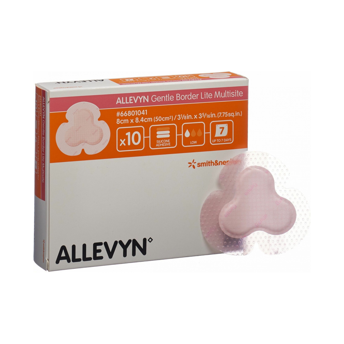 Allevyn Gentle Border Lite Multisite 8X8,4Cm B/10