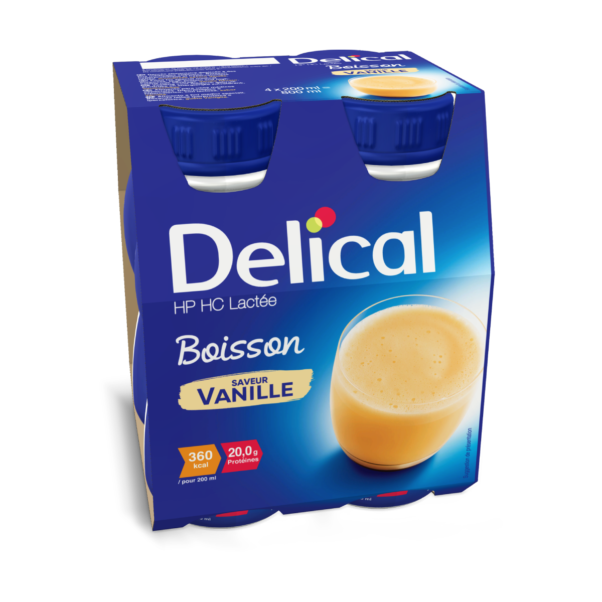Delical Boisson Lactée Vanille 4x200 ml