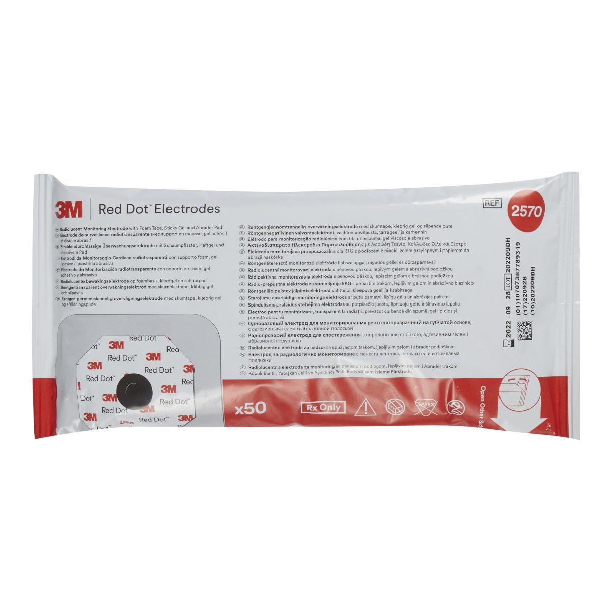 Electrodes Red Dot ( Ref : 2570) Sachet De 50