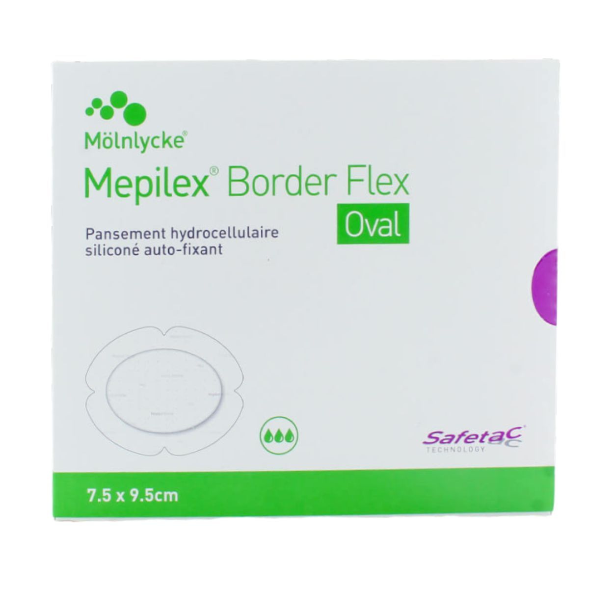 6129482 - Mepilex Border Flex Oval - 7,5 X 9,5 Cm